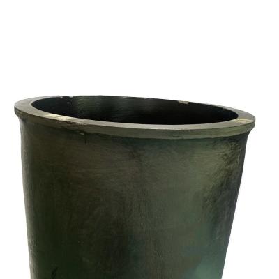 China Cylindrical Induction Furnace Crucible Silicon Carbide Graphite Metal Melting Vessel for sale