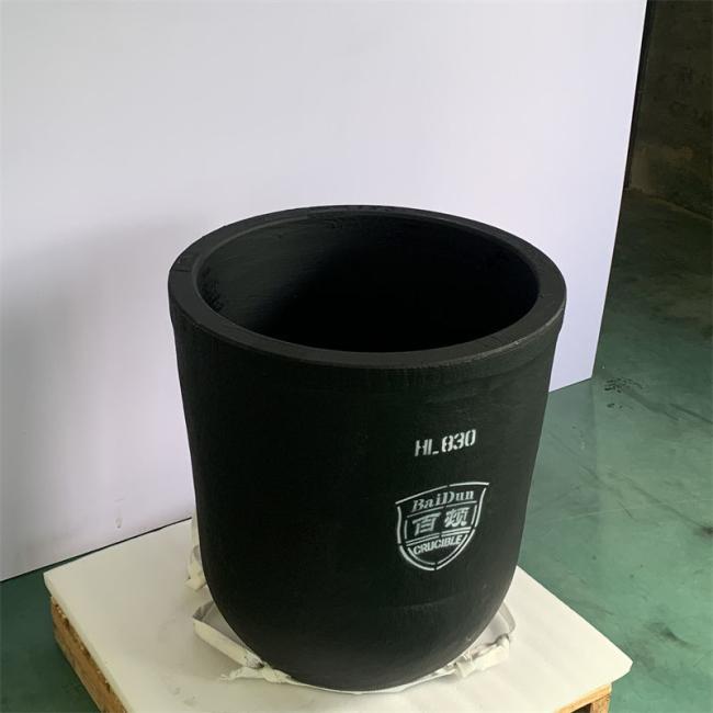 Silicon Carbide Graphite Crucible in industrial setting with molten metal