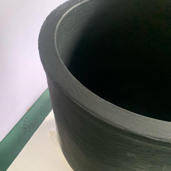 Quality 5L Silicon Carbide Crucible Cylindrical Large Crucible For Zinc Reclaiming for sale