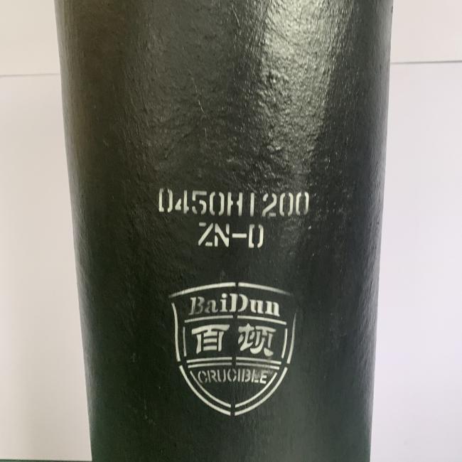 Anti erosion carborundum crucible graphite straight barrel vessel
