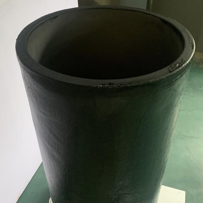 Metal melting crucible side view