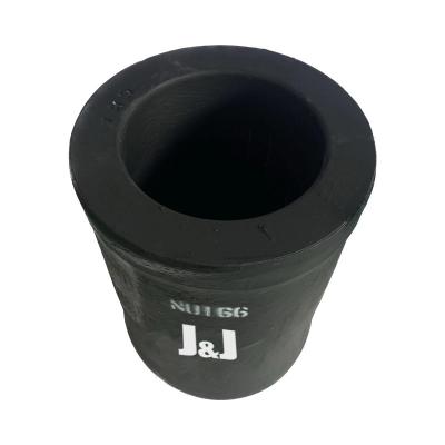 China Black Straight Induction Furnace Crucible For Metal Melting Low Slag Adherence for sale