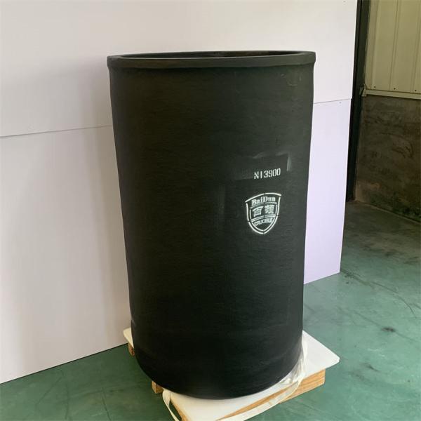 Quality Smooth Surface Induction Furnace Crucible Black Large Crucible For Copper Melting for sale