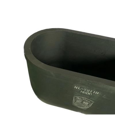China Industrial Metal Melting Silicon Carbide Graphite Crucible Oval Type High Temperature Resistance for sale