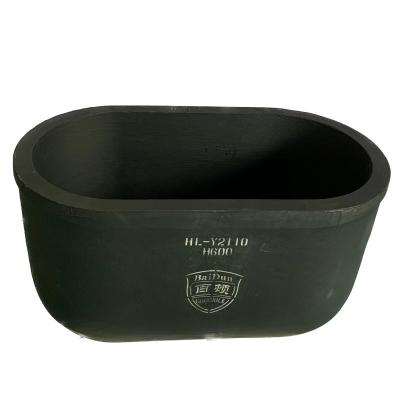 China Industrial Metal Melting Silicon Carbide Graphite Crucible Oval Type High Temperature Resistance for sale