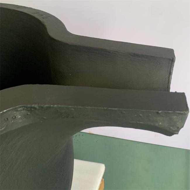 Silicon carbide graphite crucible with pouring nozzle - detail shot