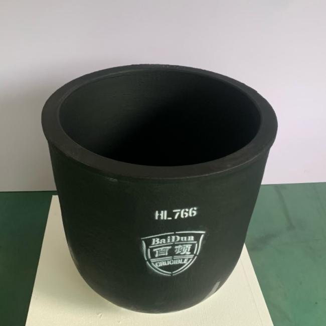 Silicon carbide crucible showing cylindrical design and smooth interior surface