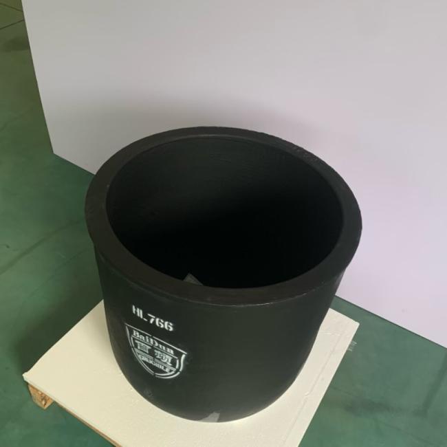 Crucible in laboratory setting demonstrating size and proportions