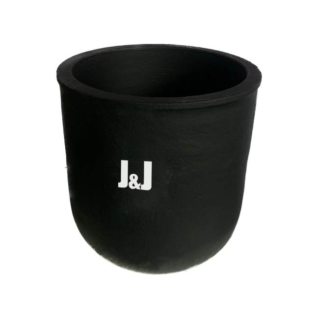 Close-up view of crucible's high-quality silicon carbide material