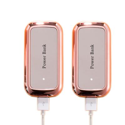 China LED light Gold Mirror 10000mAh 18650 Battery Power Bank Portable Mirror Phone Charger for sale