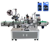 China Automatic Double Sides Labeling Machine for Square Flat Bottles 60 Bottles Per Minute for sale