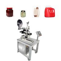 China Semi-Automatic Rotary Hexagonal Bottle Labeling Machine 110V for Flat and Curved Surfaces for sale