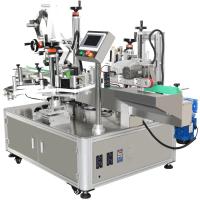 China Automatic Double Sided Labeling Machine for Flat Square Round Bottles with Servo Motor and PLC Control for sale