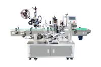China Automatic Double Sided Labeling Machine for Flat Square Round Bottles with Servo Motor and PLC Control for sale