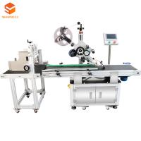 China Food Automatic Label Applicator Machine 220V 200W High Accuracy Sticker Flat Labeling for sale