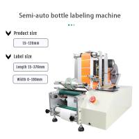 China Semi-Automatic Round Bottle Coding and Labeling Machine 220V 920x450x520mm for Small Glass Bottles for sale