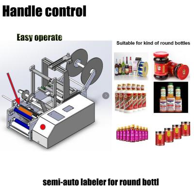 China Toestand: half-automatische machine voor het coderen en etiketteren van ronde flessen voor kleine glazen flessen Te koop