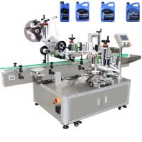 China Automatic Double Sides Flat Bottle Labeling Machine 60W Servo Motor PLC Control for sale