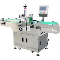 China Automatic Round Bottle Wrap Around Labeling Machine 150 CPM Vertical Sticker Labeler for sale