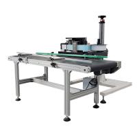 China Semi-Automatic Label Applicator with Built-in Thermal Printer 300dpi for QR Code Barcode Labeling for sale