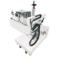 China Semi-Automatic Label Applicator with Built-in Thermal Printer 300dpi for QR Code Barcode Labeling for sale