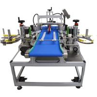 China Automatic Double Side Corner Sealing Label Labeling Machine 220V 40-100pcs/min for Boxes for sale