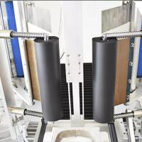 China Double Side Servo Sticker Labeling Machine for Flat Round Bottles 60mm Diameter for sale