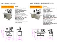 China Automatic Top and Bottom Labeling Machine with Zebra ZE500 Printer 300dpi 6-10ips for sale