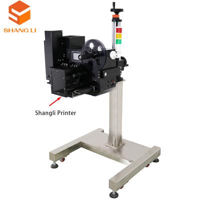 China Aplicador de rotulagem de alta velocidade Shangli acionado pneumaticamente para embalagem frontal ou multi-lateral à venda