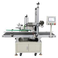 China Flat Box Labeling Machine PLC Touch Screen Control Label Width 10-140mm 220V for sale
