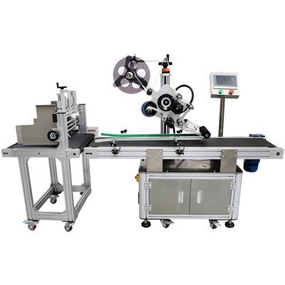 China Packaging Type Cartons Beverage Labeling Machine with Automatic Flat Label Applicator for sale
