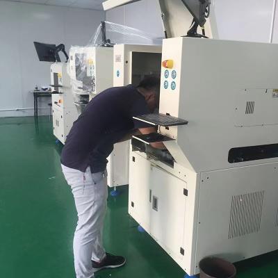 China Wood Packaging Material Double Station High Precision Labeller for Barcode PCB Board for sale