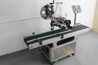 China PLC Controlled Automatic Desktop Doypack Pouch Label Applicator for Flat Surface for sale