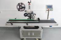 China PLC Controlled Automatic Desktop Doypack Pouch Label Applicator for Flat Surface for sale