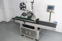 China PLC Controlled Automatic Desktop Doypack Pouch Label Applicator for Flat Surface for sale