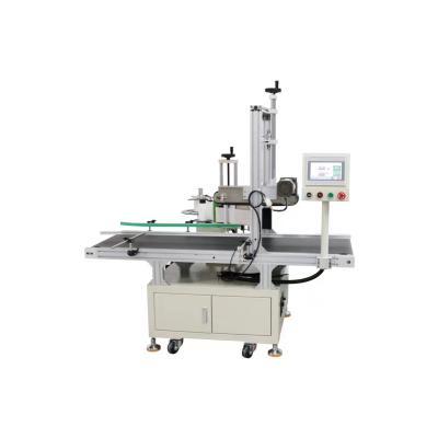 China Labeling Machine for Flat Sticker Plane Labeling of Round Glass Jar Cans Wine Bottles for sale