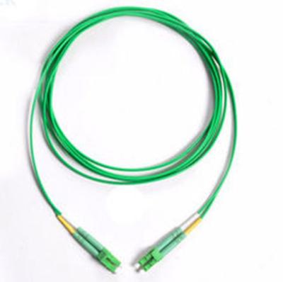 China Green Cable Fiber patch cord LC/APC-LC/APC Singlemode Duplex 3.0mm for sale