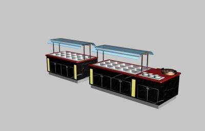 China Commercial Buffet Equipment 50Hz With Cabinet , 550L Marble Hot Buffet Counter for sale