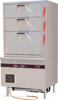 China Silver Stainless 48KW Gas Food Steamer 50kg With Drawer For Catering Equipment for sale