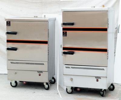 China Commercial Kitchen Natural Gas Food Steamer 1.2kg/H With Tray , 690x530x1145mm for sale