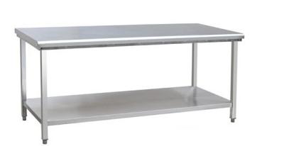 China Assembling And Backing Stainless Steel Kitchen Work Table With Adjustable Under shelf for sale