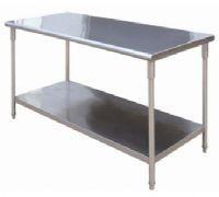 China Food Preparation Two Layer Commercial Kitchen Work Tables 700x700x850mm for sale