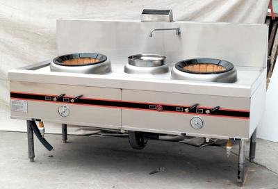 China Silver 2 Burner Natural Gas Cooking Stove With Tray For Commercial Restaurant for sale