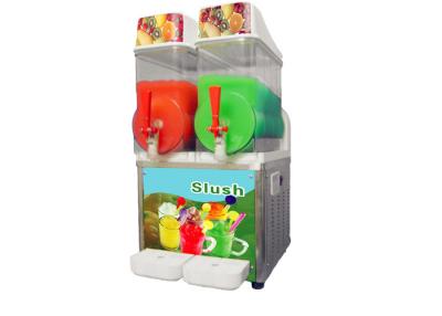 China Double Tank Frozen Drink Ice Slush Machine / Frozen Ice Maker For Supermarket for sale