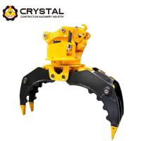 China Industrial Excavator Attachment Precise Rotating Rock Grapple for sale