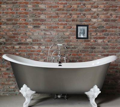 China Double Slipper Cast Iron Bath tub YX-008 for sale
