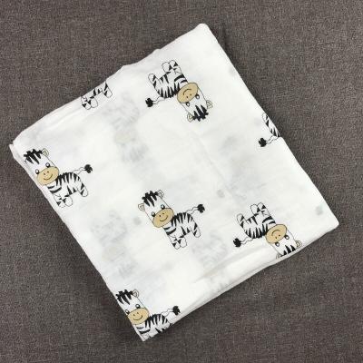 China Easy to wash and dry customized cotton muslin blanket for newborn for sale