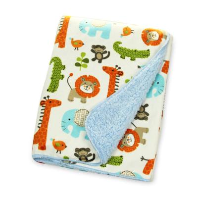 China Square Swaddle Wrap For Newborn Baby , Warmer Berber Fleece Blanket For Baby for sale