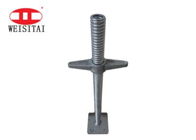 China Electro Galvanized 32mm Adjustable Screw Jack Base Solid Scaffolding U Head for sale