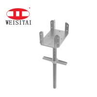 China 20# Steel Fork Base Jack Scaffolding Four Prong Plug Galvanized for sale
